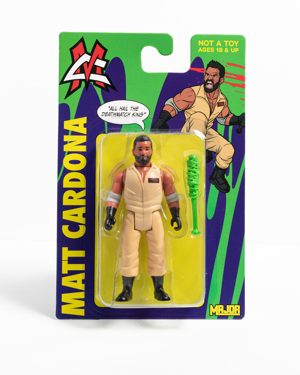 DEATHMATCH BUSTERS MATT CARDONA FIGURE (BARBED WIRE BAT) - ONLY 300 MA ...